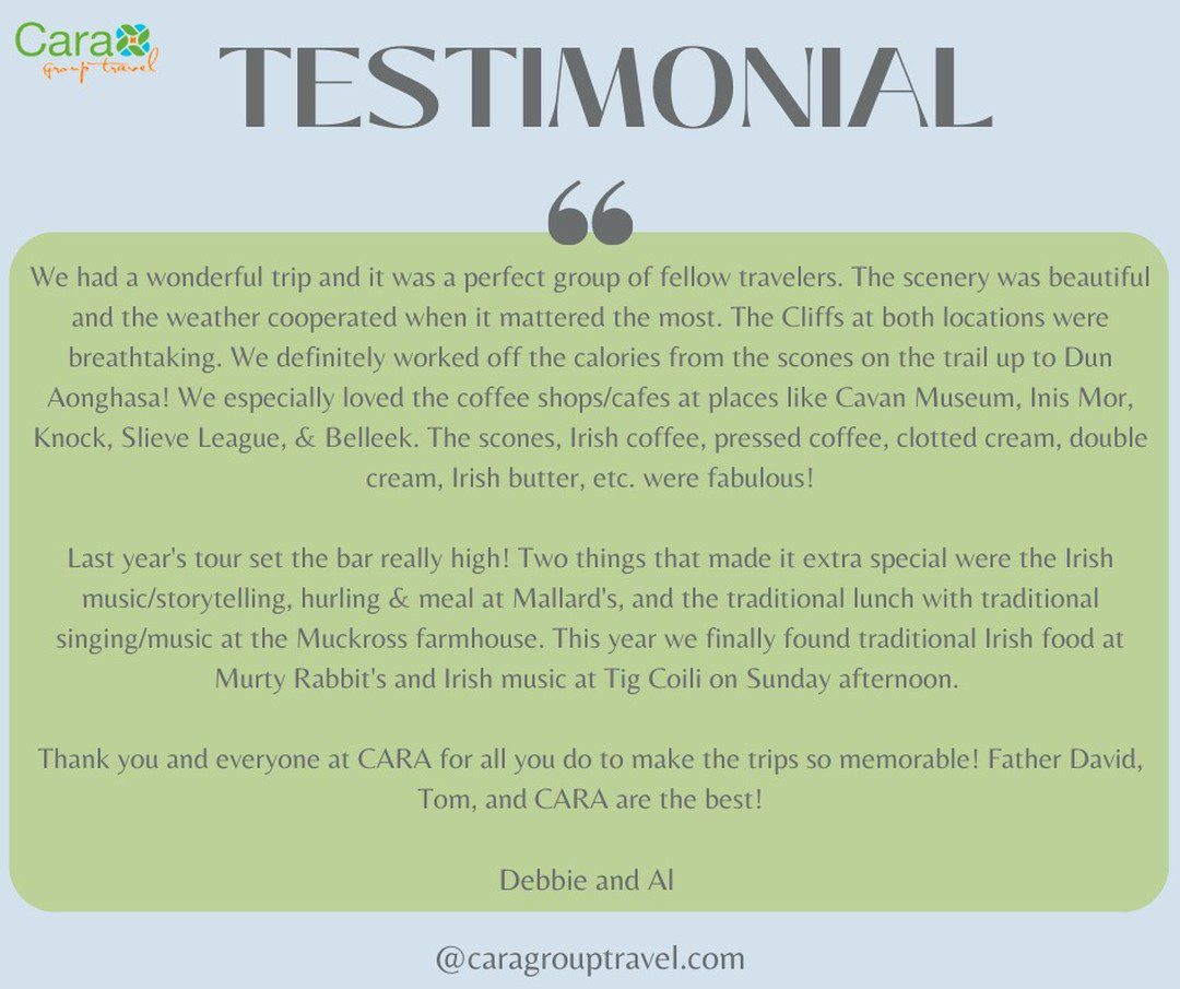 Cara Group travel wants to thank Debbie and Al for their wonderful ...